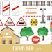 Train Clipart Set - Station, Transport, Toy , Image, Printable, Sign ...