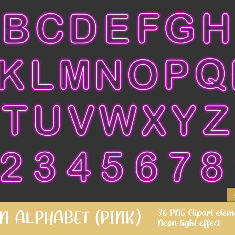 Neon Letters - Etsy