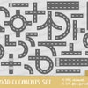 Construction Clipart Set Car, Tractor, Truck, Crane, Building, Vehicle ...