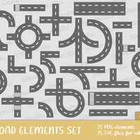Road Svg Bundle,road Clipart, Road Cut File, Highway Svg, Road Dxf ...