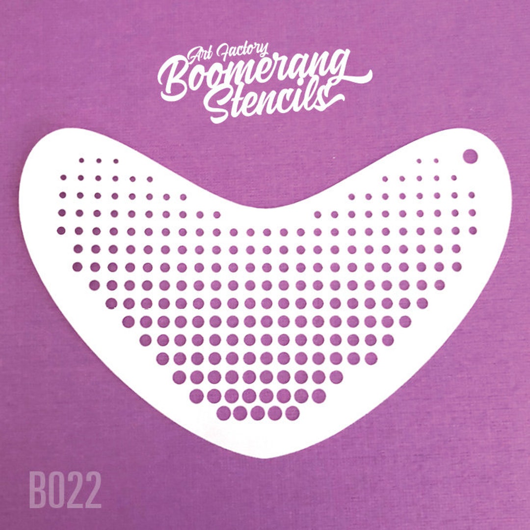 Halftone Face Painting Stencil - Etsy