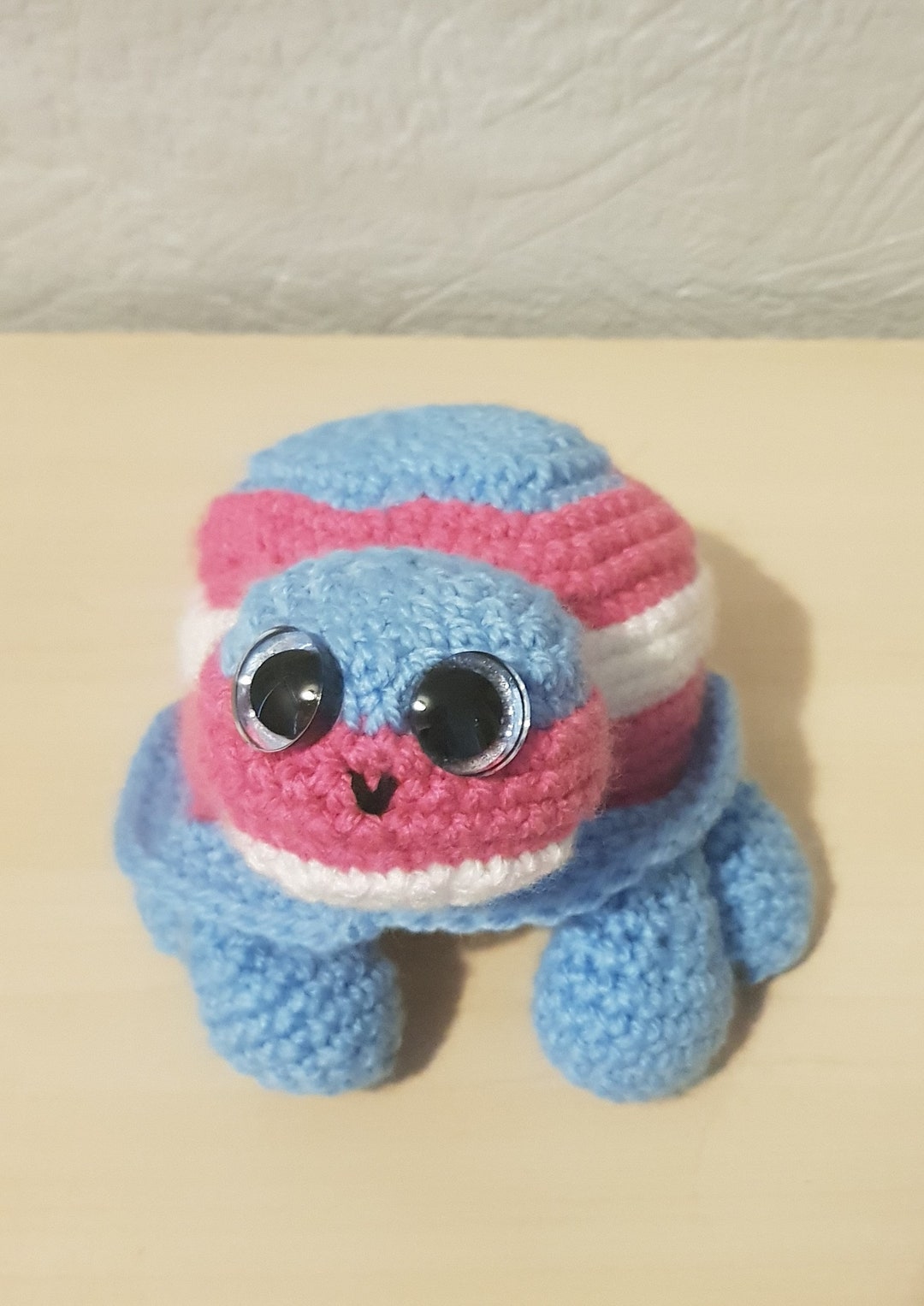 Tasha the Trans Turtle: Handmade Crochet Decoration - Etsy UK