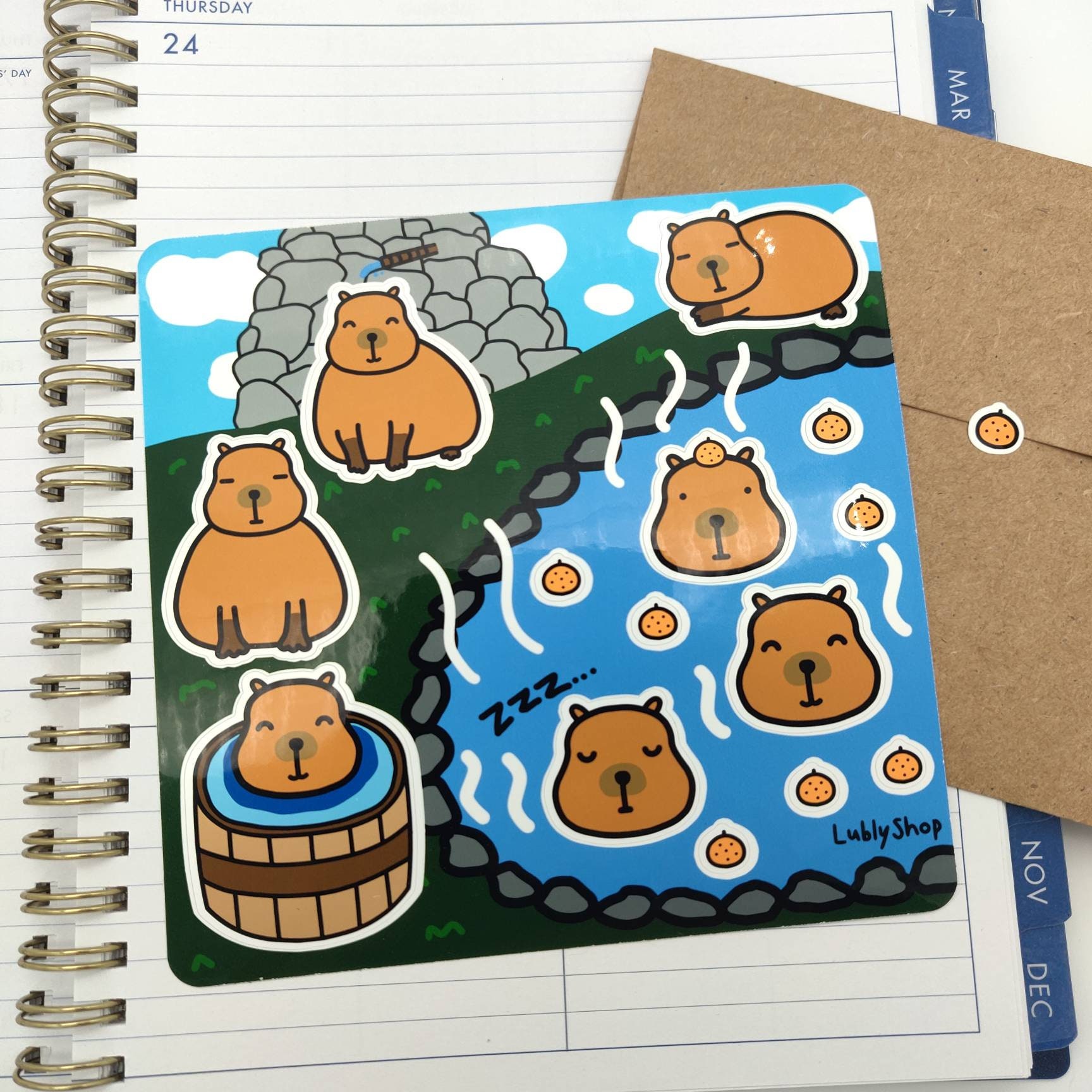 Capybara Sticker Sheet Capybara Lover Gift | Etsy
