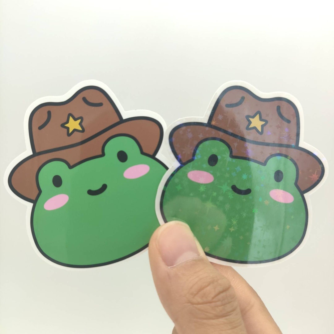 Cowboy Frog Sticker Glossy & Holo Stickers - Etsy