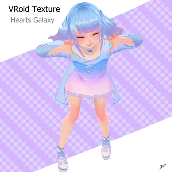 Drawing & Illustration Digital Hearts Galaxy VRoid Texture Art ...