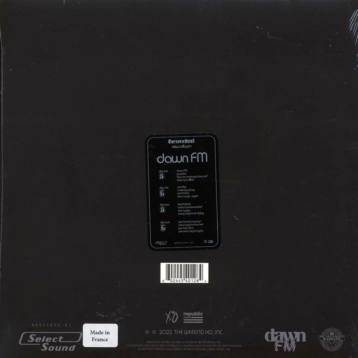 The Weeknd - Dawn FM [2 X LP] Lil Wayne, Jim Carrey, Quincy Jones ...