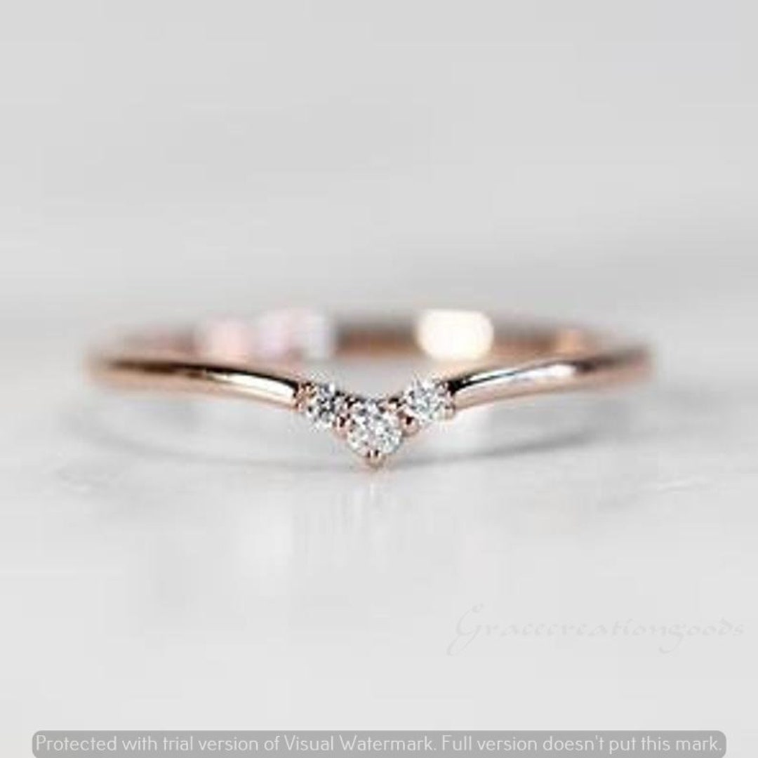 Vintage Dainty Engagement Ring,rose Gold Moissanite Ring,sterling ...