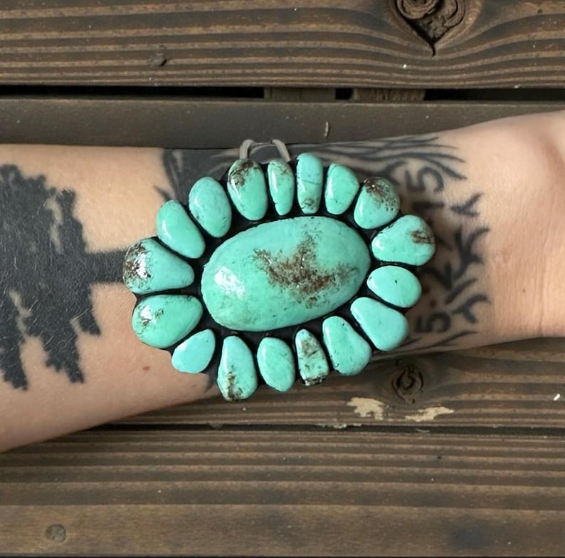 FAUX Turquoise Cuff, Large CLAY Bangle, Western Jewelry, Western Gifts ...