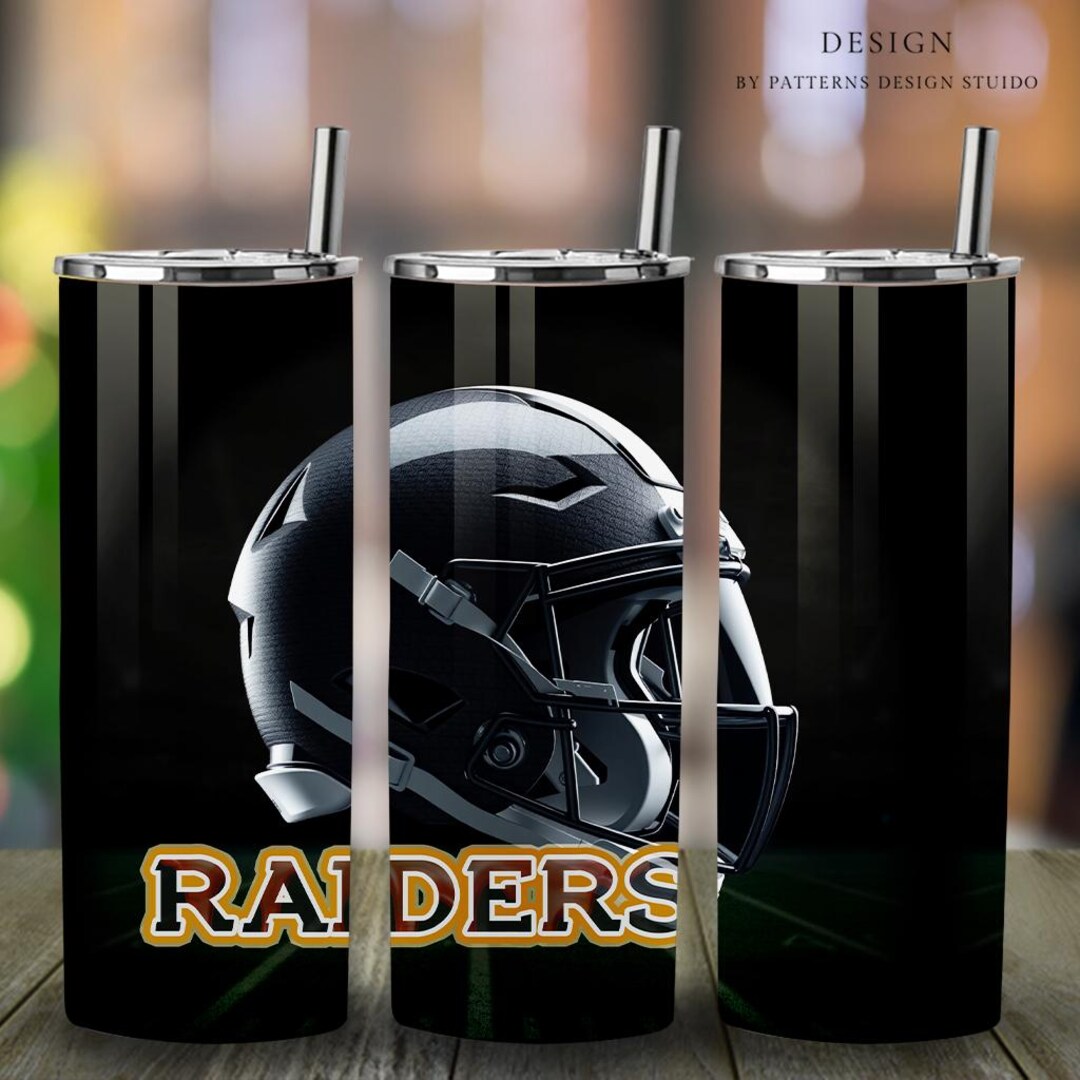 Raiders Football Helmet Tumbler Wrap - 20oz Digital PNG, Game Day Sport ...