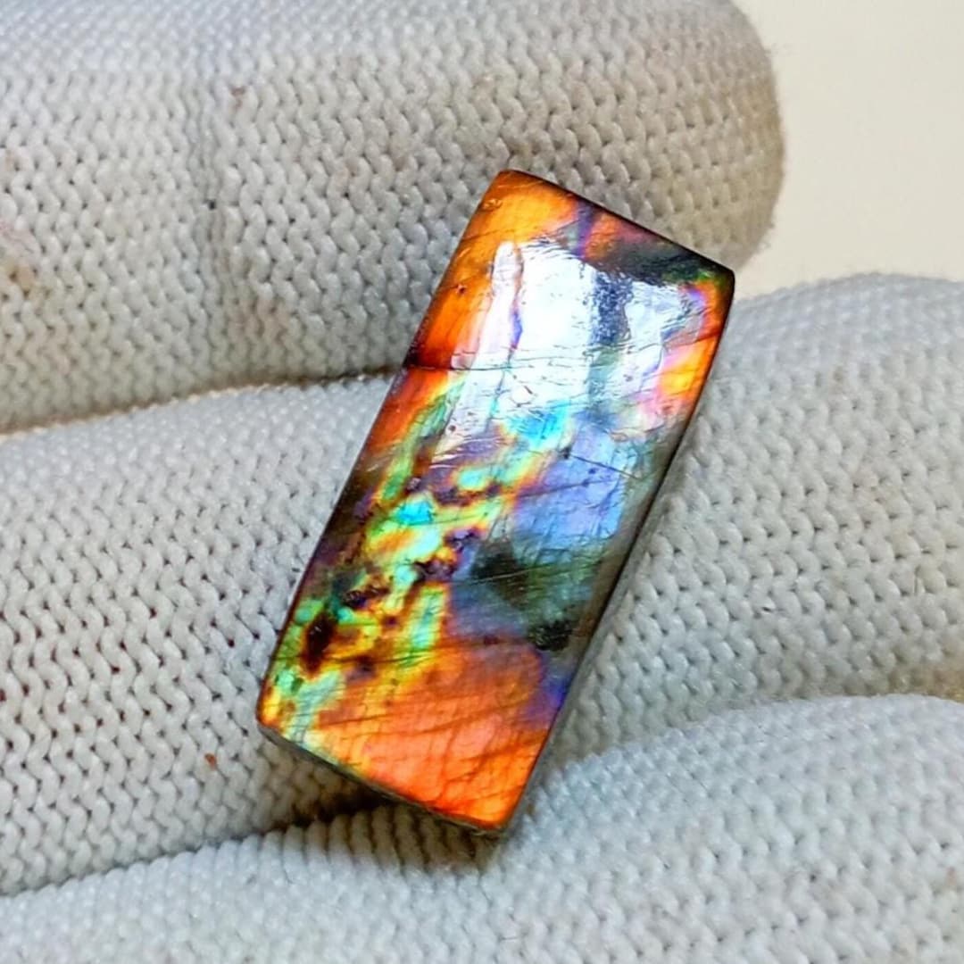 Natural Spectrolite Cabochon From Finland Gemstone - Etsy