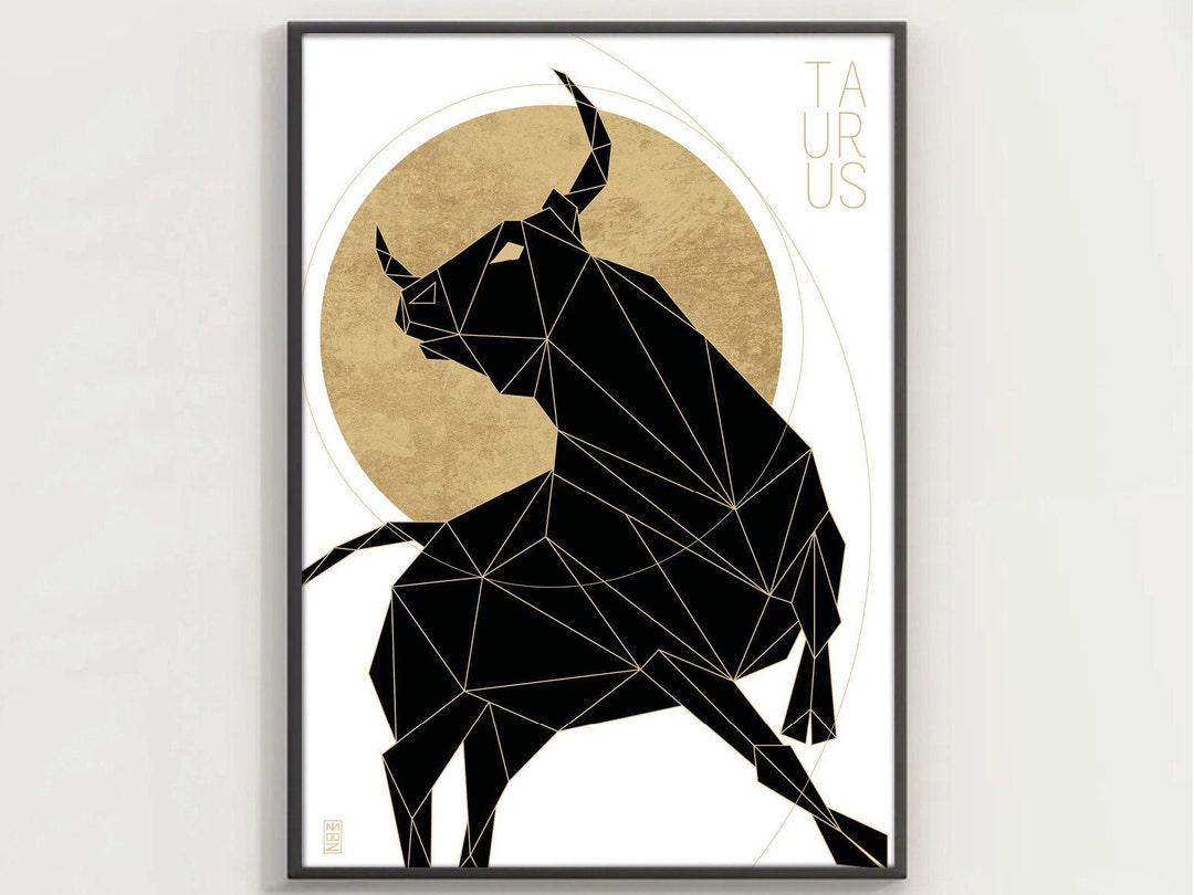 Stier Astrologie-Dekor Stier-Poster Sternzeichen-Wanddekoration für ...