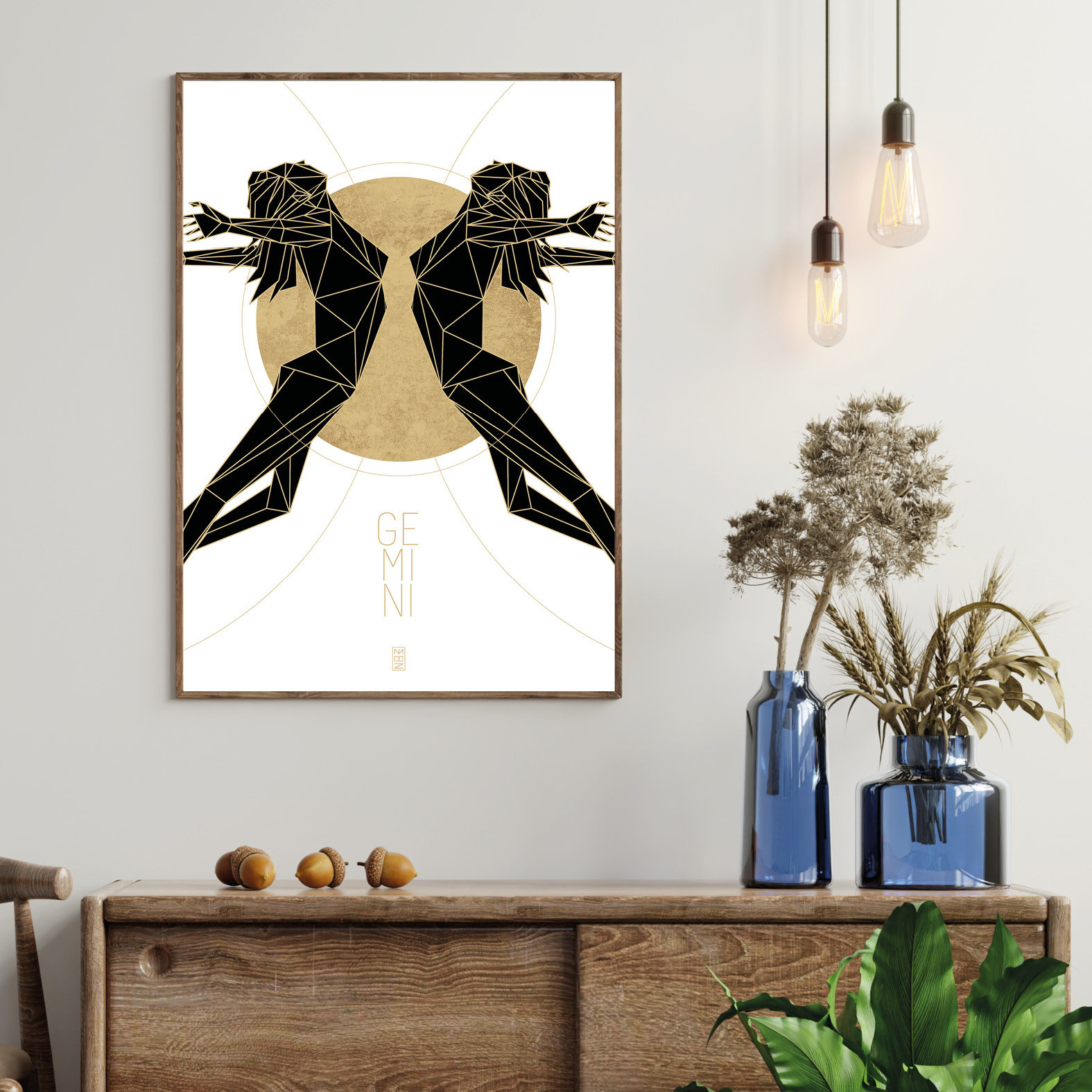 Gemini Astrology Decor Gemini Poster Zodiac Wall Decor for Astrology ...