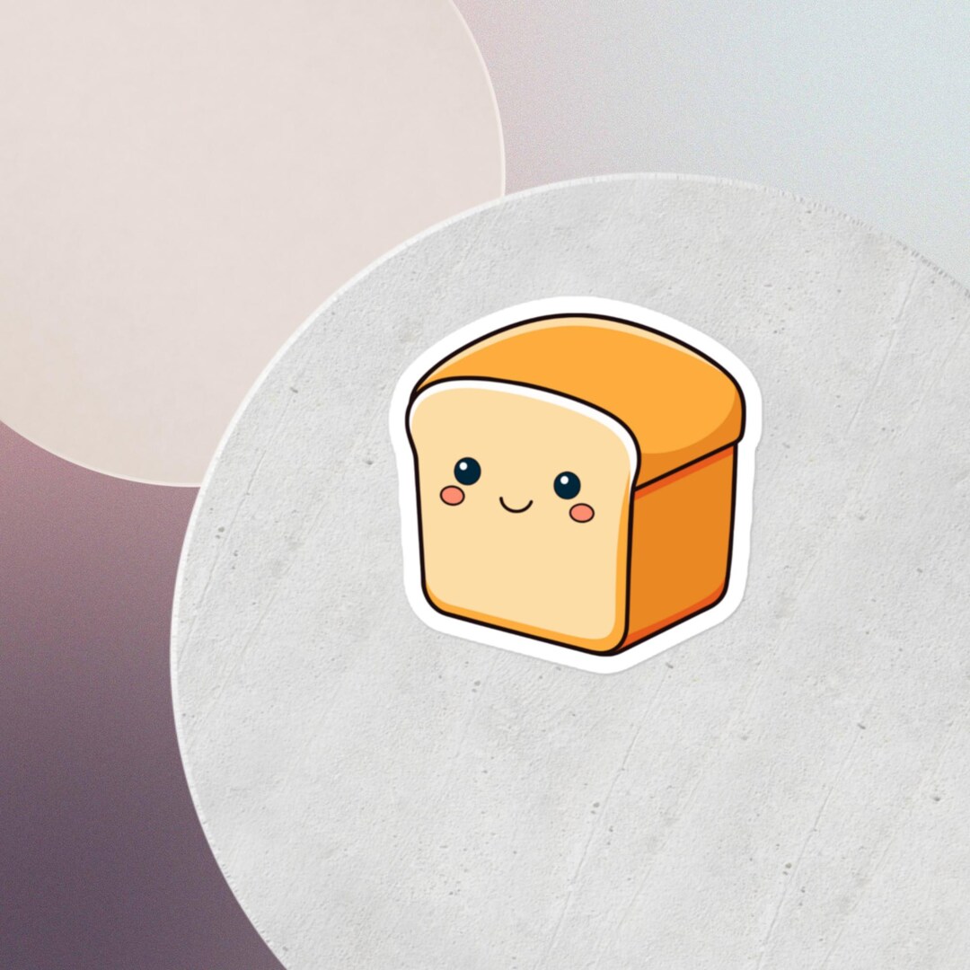 Cute Cartoon Bread Loaf Sticker - Etsy