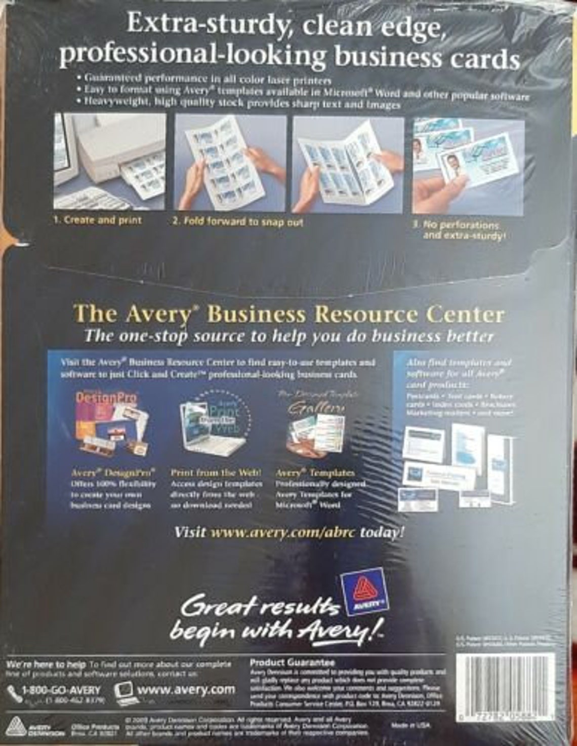 Avery White Clean Edge Business Cards 200 Cards Brand New Sealed - Etsy