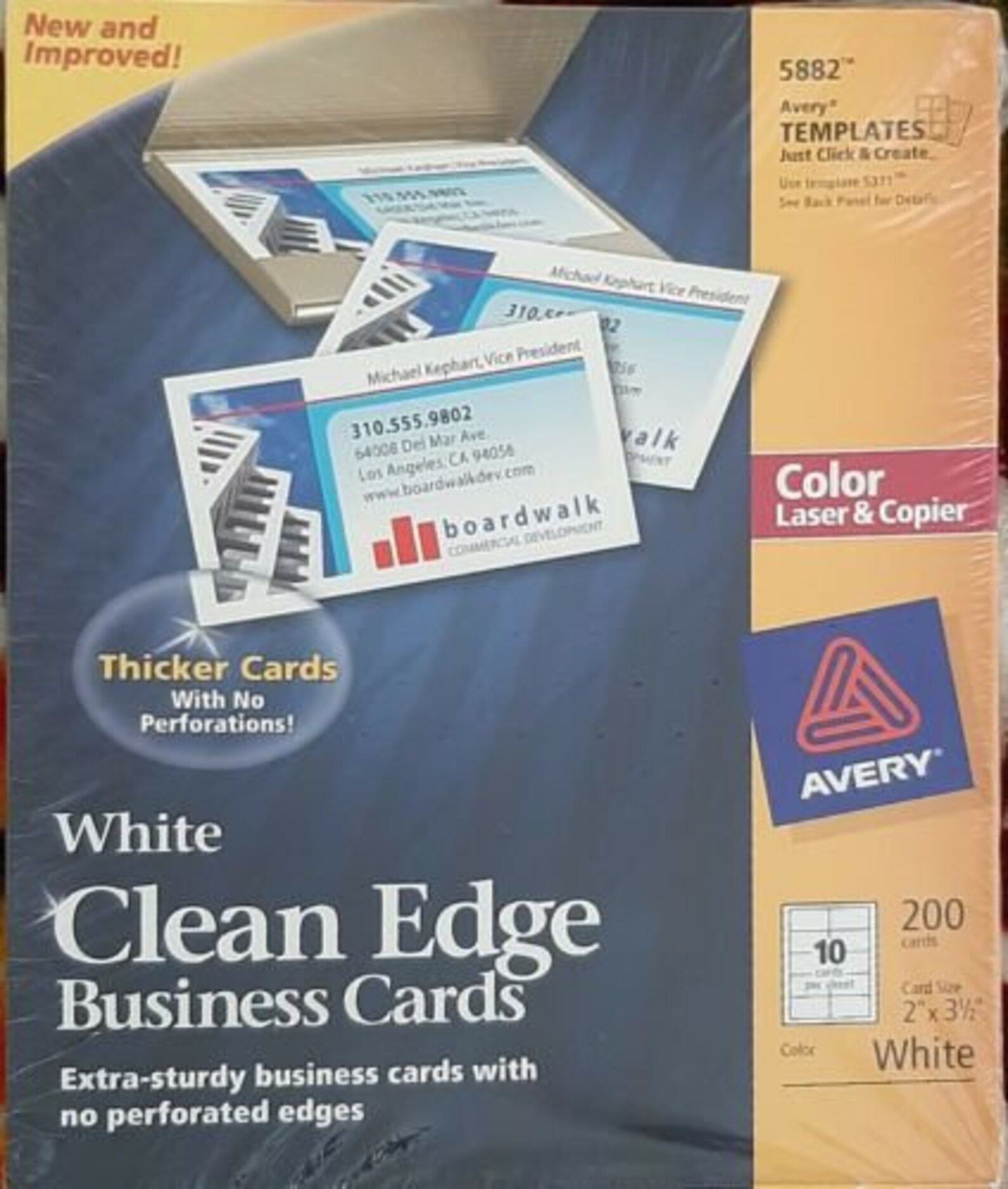 Avery White Clean Edge Business Cards 200 Cards Brand New Sealed - Etsy