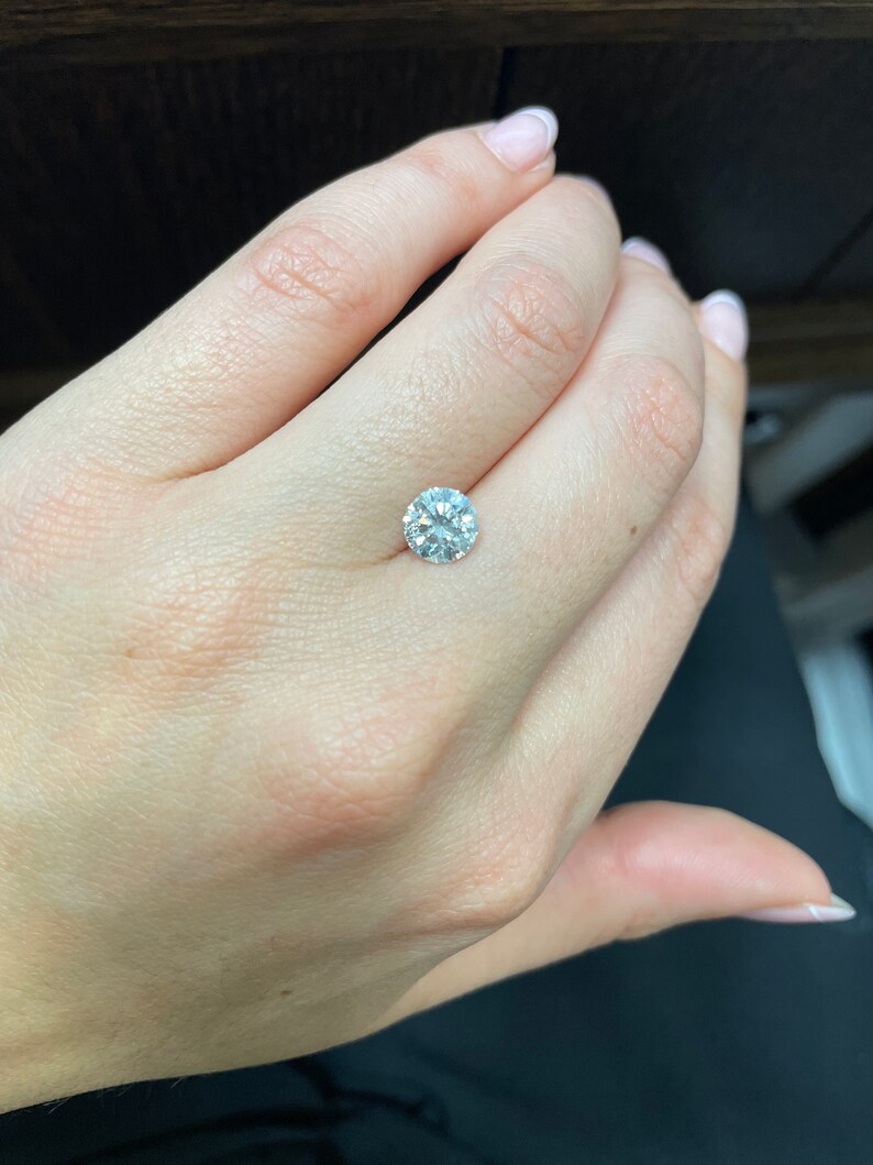 1.5 Carat Round Brilliant Diamond Engagement Ring 14K White | Etsy