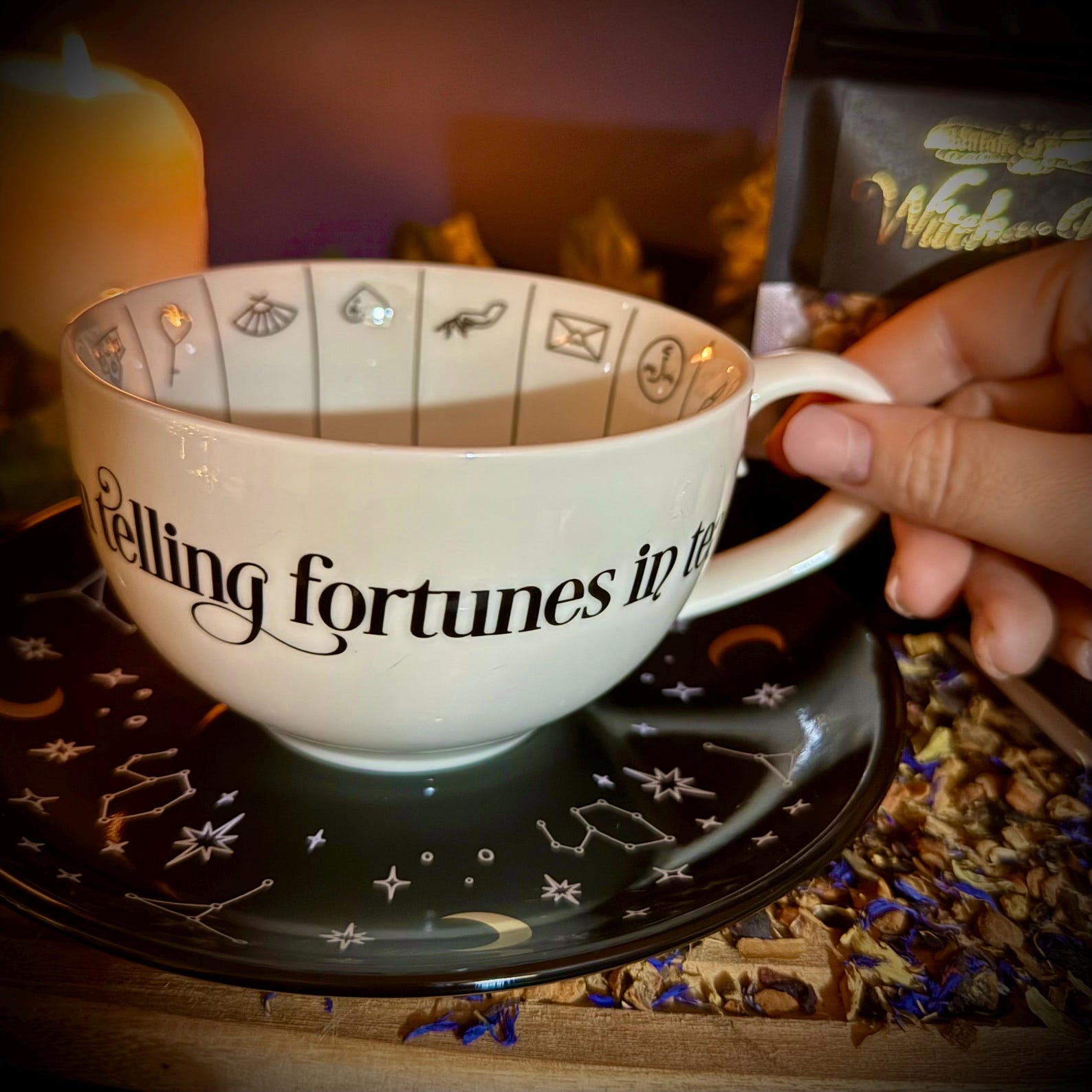 Tasseography Tea Leaf Reading Set | Divination Cup and Saucer | Tea ...