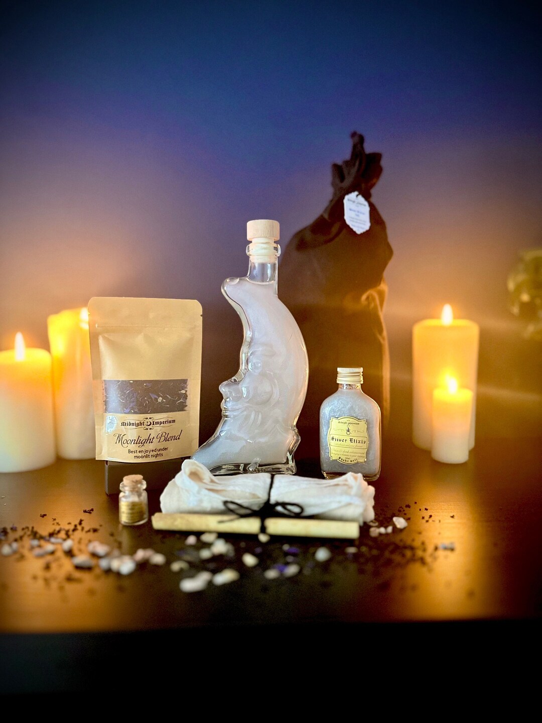 Potion Set - Moon Bottle | Wiccan Present | Pagan Gift | Witch Shop ...