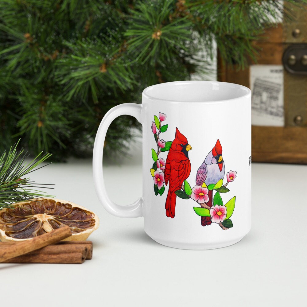Personalized Cardinal Mug Custom Name Coffee Mug Cardinal - Etsy 日本