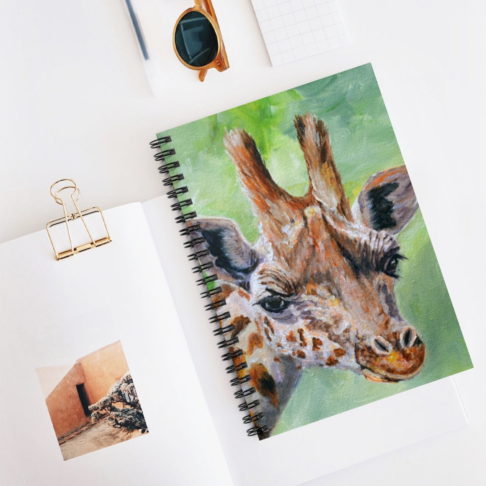 Giraffe Spiral Notebook. Giraffe Journal Giraffe Notepad - Etsy