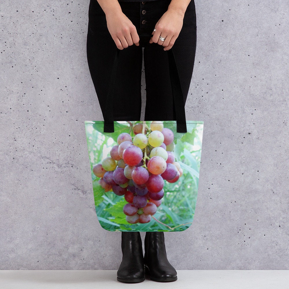 Grapes Tote Bag Grape Lovers Grape Gifts Purple Shopping - Etsy UK