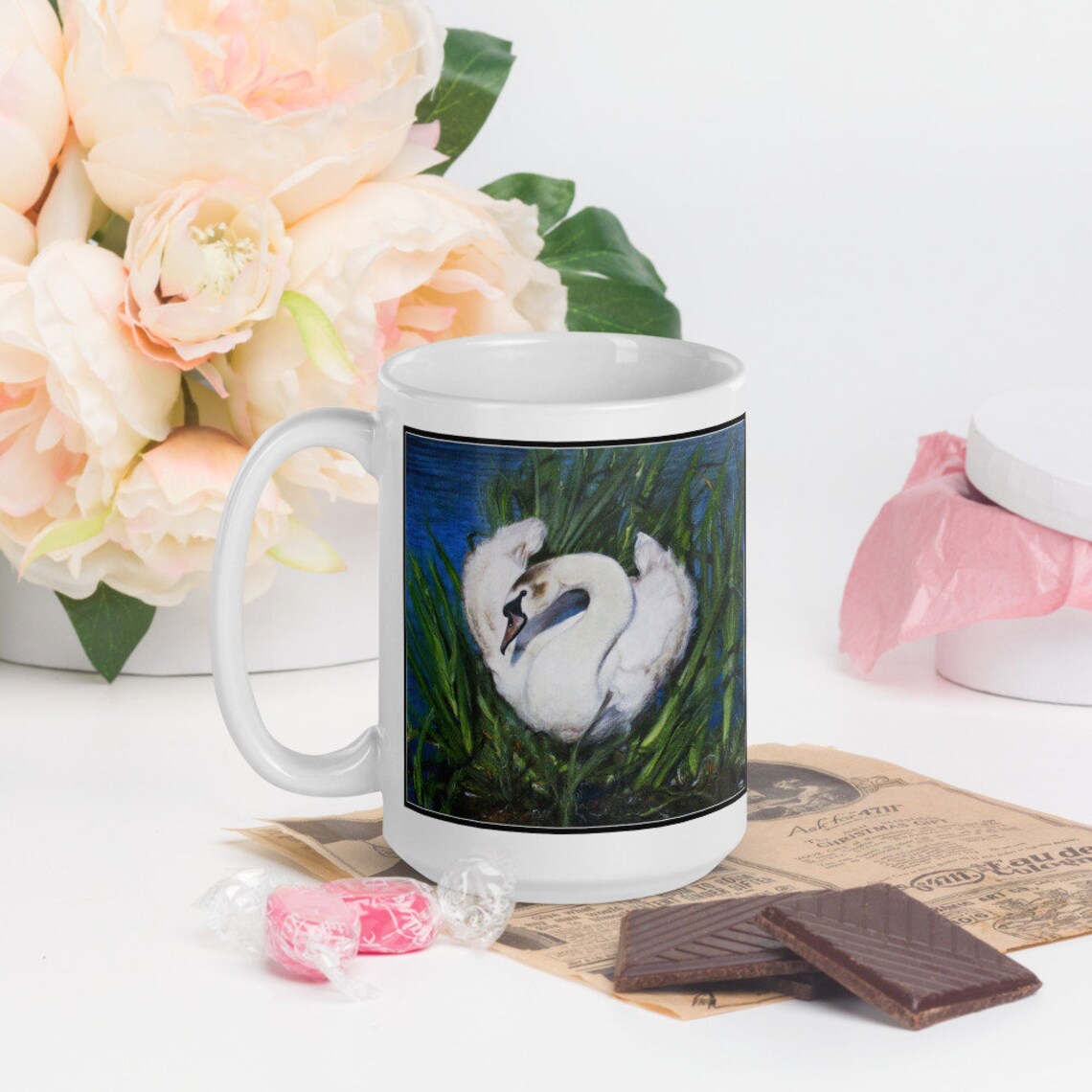 Swan Coffee Mug Swan Painting Swan Lover Gifts Swan Mug - Etsy