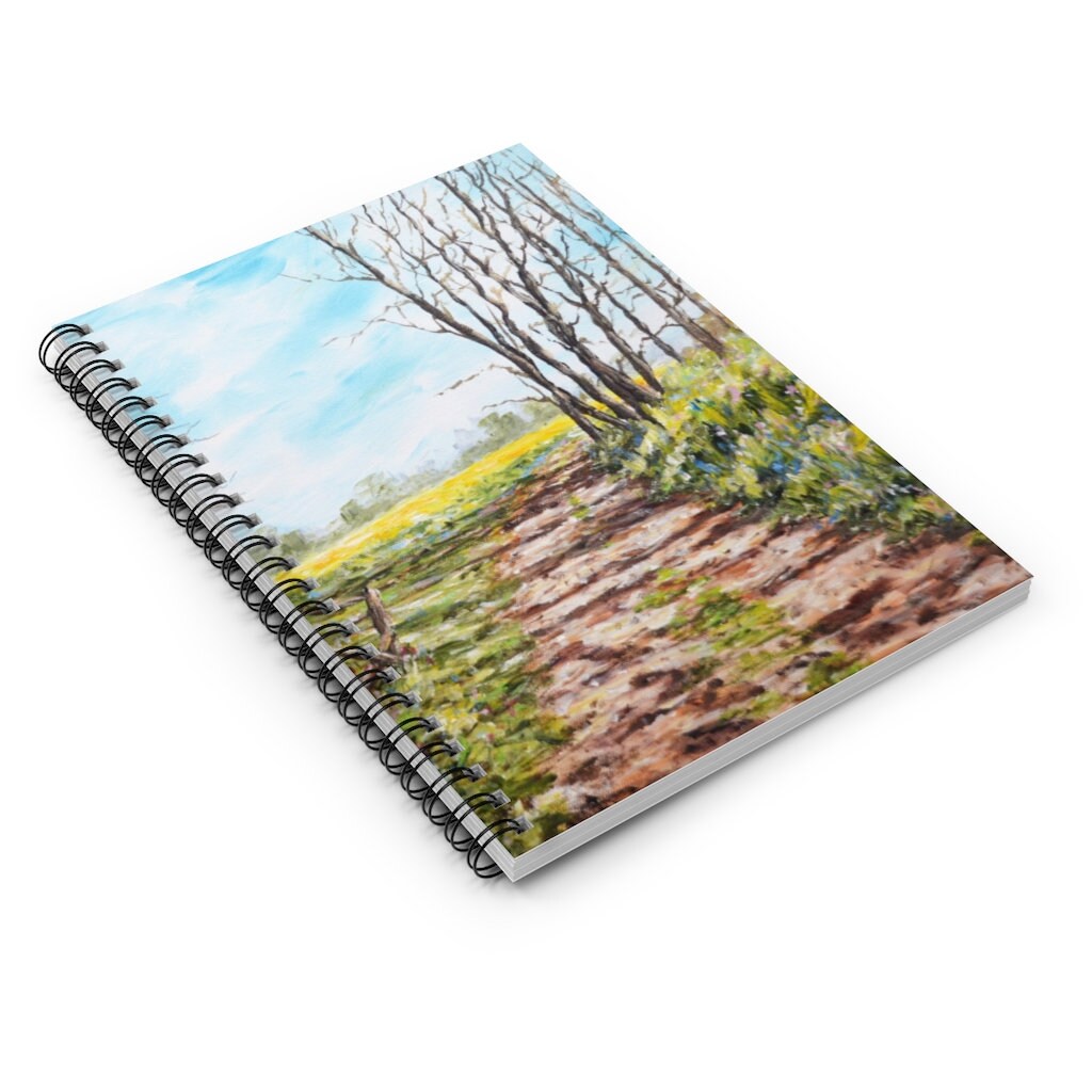 Spiral Notebook Ruled Line, Country Road Notebook, Landscape, UK ...