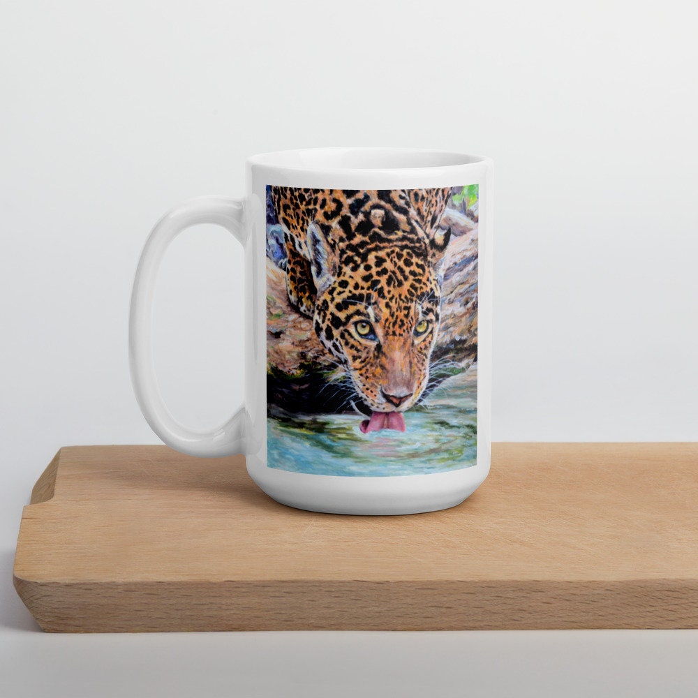 Leopard Mug, Leopard Coffee Mug, Big Cat Mug, Leopard Cat, Leopard Art ...