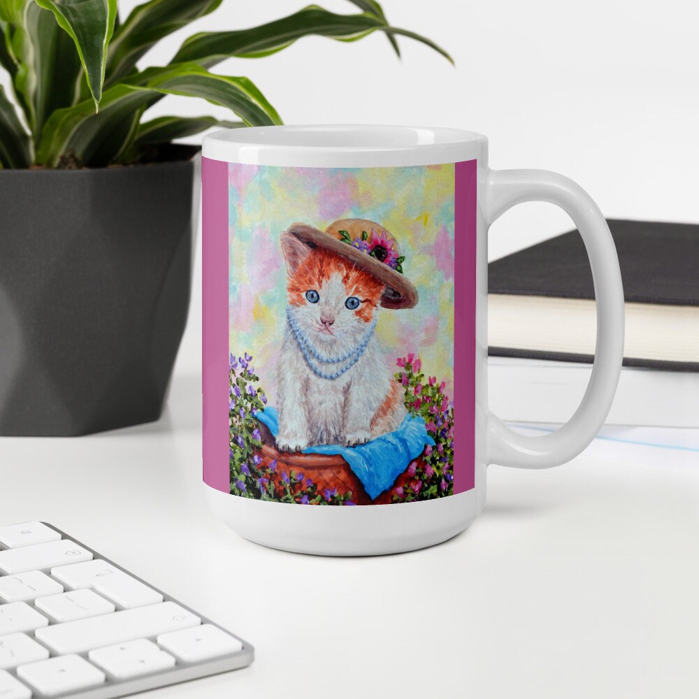 Orange Tabby Cat Mug Orange Kitten Coffee Mug Cute Orange | Etsy