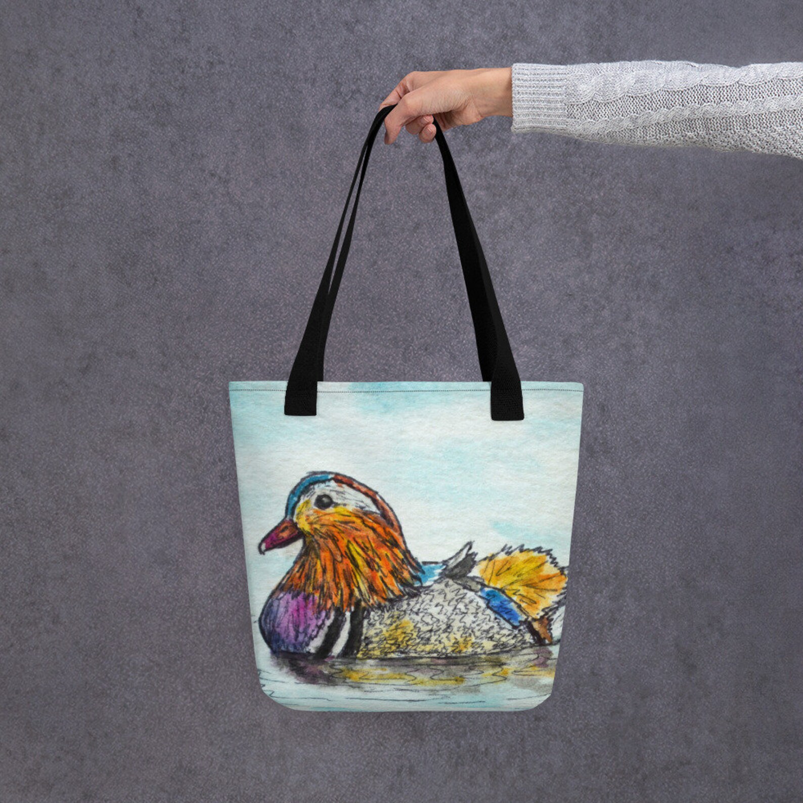 Mandarin Duck Tote Bag, Water Birds, Shopping Bag, Shoulder Bag ...