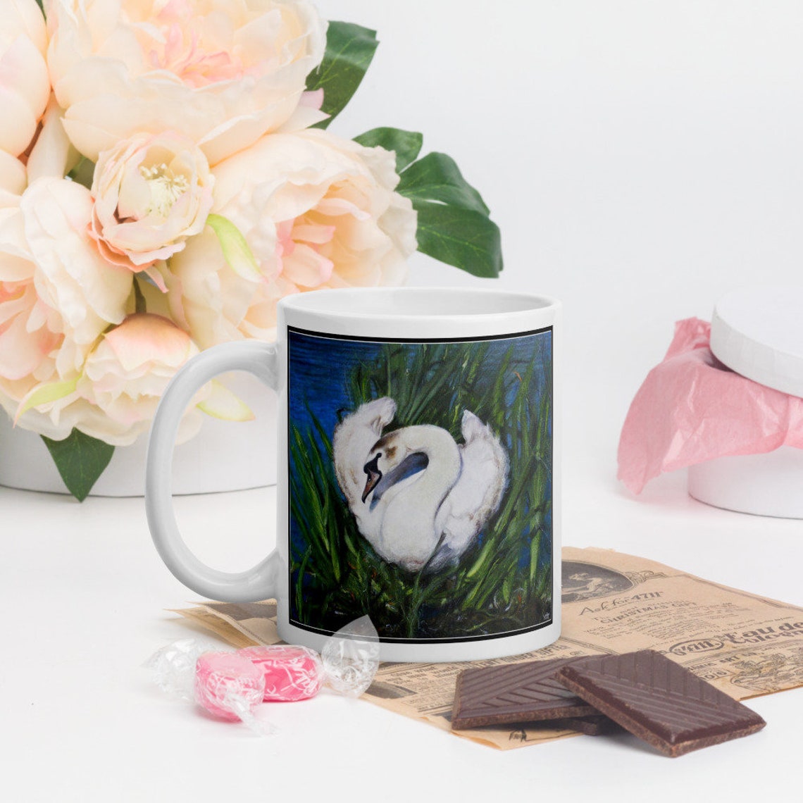 Swan Coffee Mug Swan Painting Swan Lover Gifts Swan Mug - Etsy