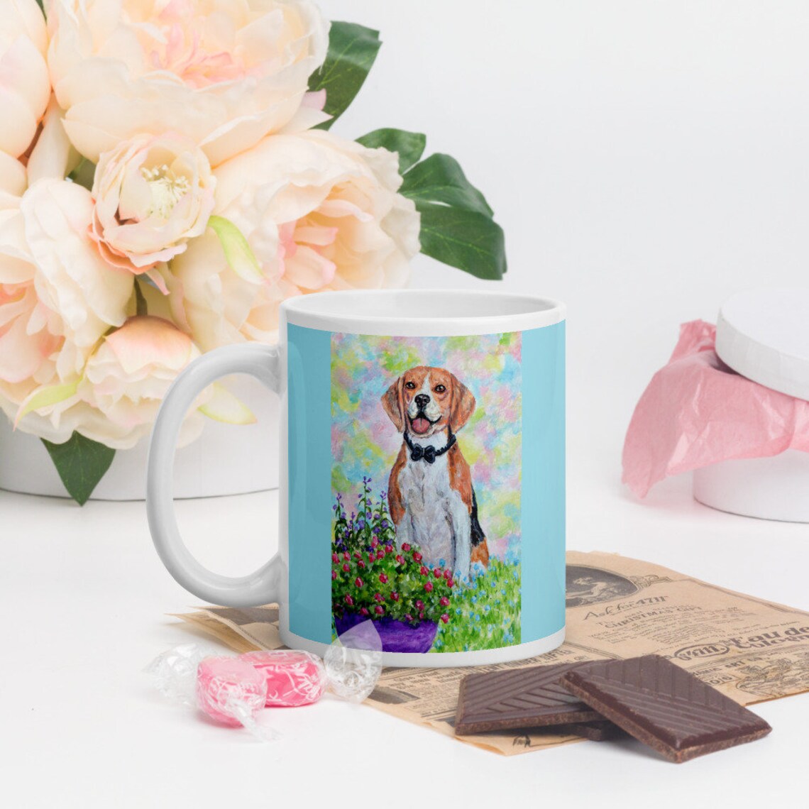 Beagle Mug, Beagle Lovers, Beagle Coffee Mug, Beagle Dog, Beagle Art ...