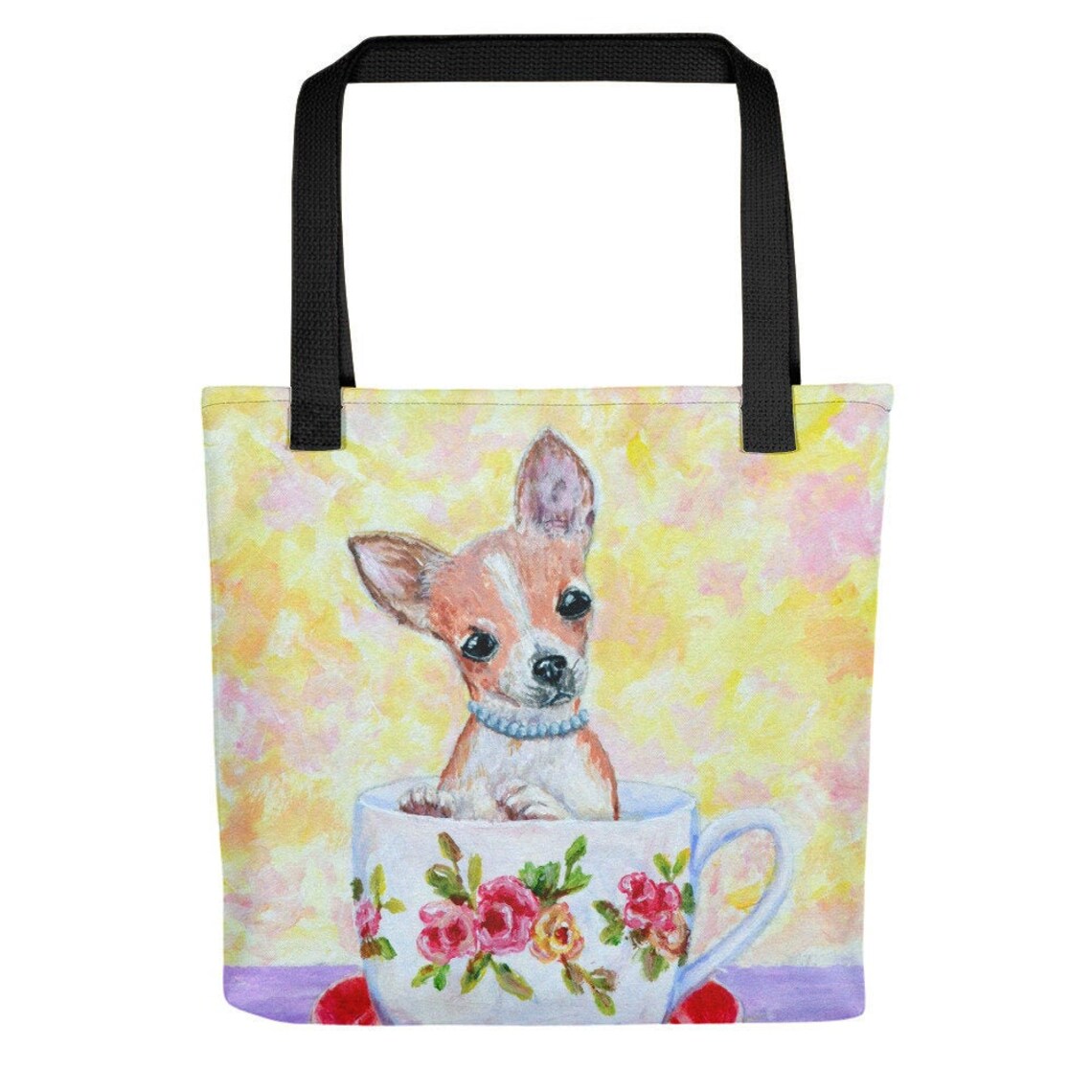 Teacup Chihuahua Tote Bag, Gifts, Doggy Lovers, Brown, Shopping ...