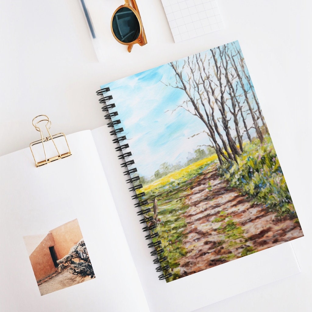 Spiral Notebook Ruled Line, Country Road Notebook, Landscape, UK ...
