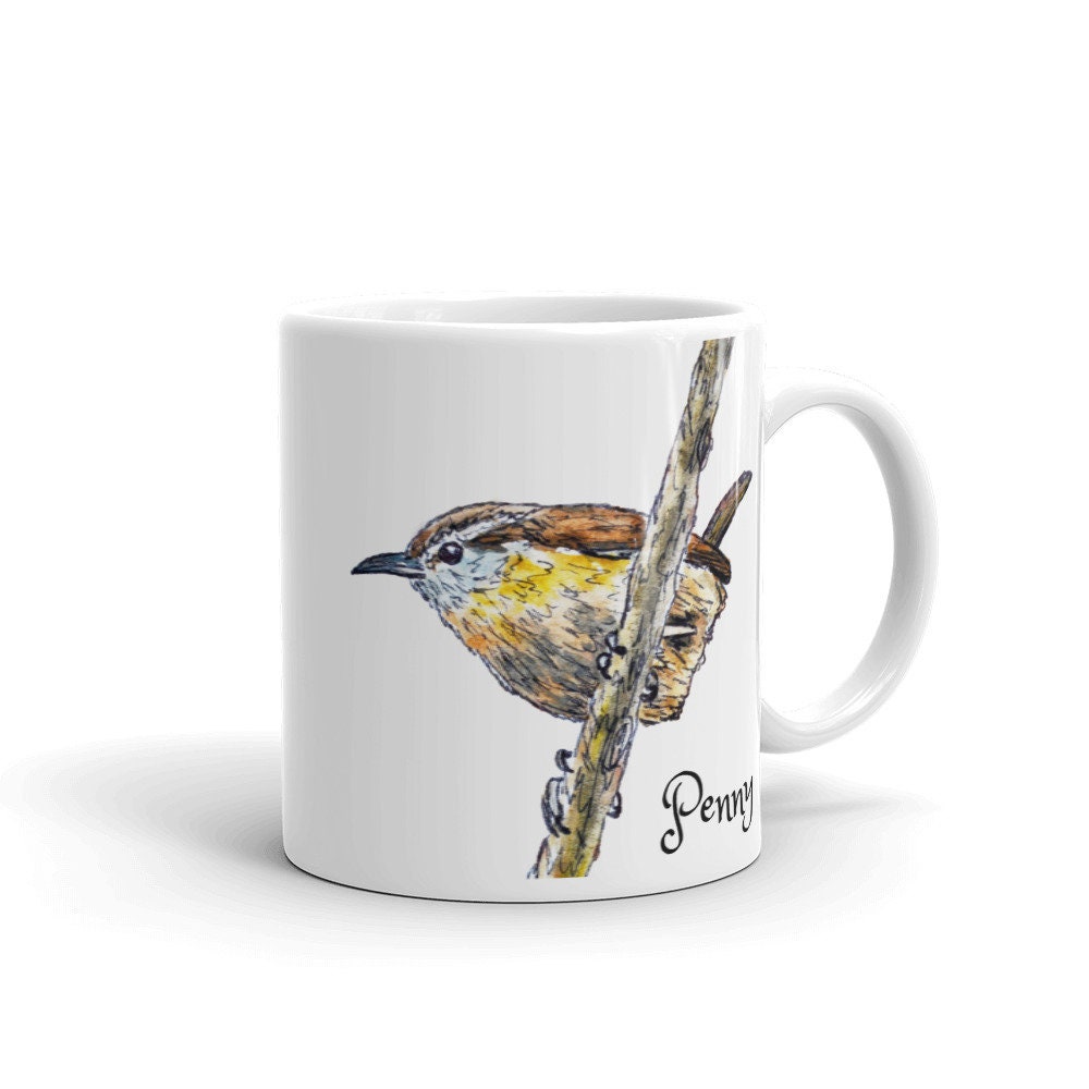 Personalized Wren Mug, Custom Name Coffee Mug, Wren Gifts, for Moms ...