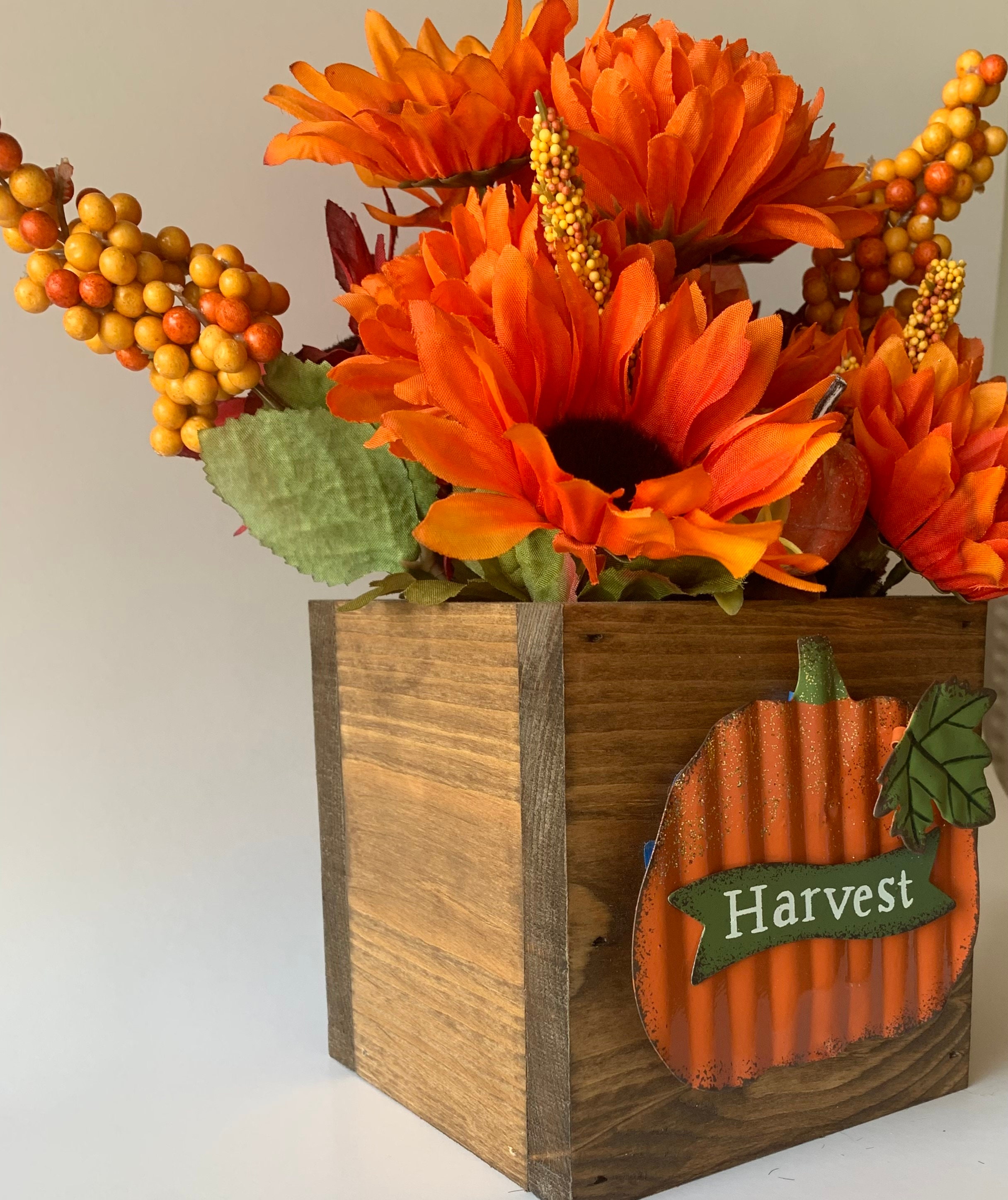 Fall Decor Centerpiece Flower Box - Etsy