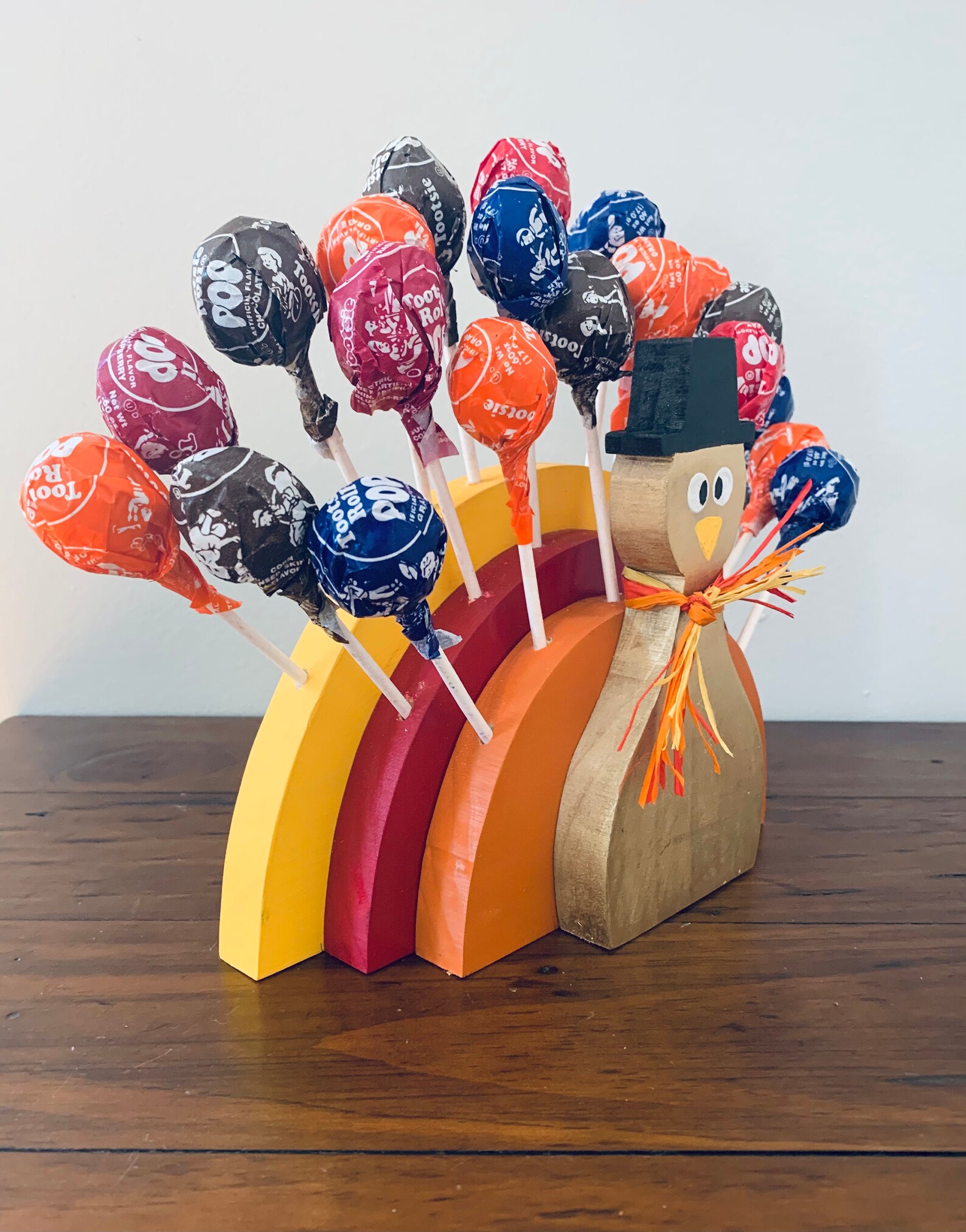 Wooden Turkey Lollipop Sucker Holder Fall Centerpiece - Etsy