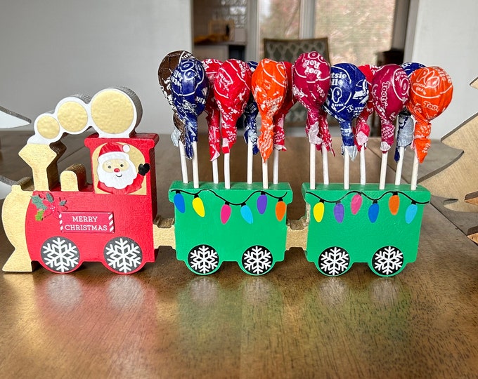 Christmas Lollipop Train, Lollipop Holder, Sucker Holder, Christmas ...