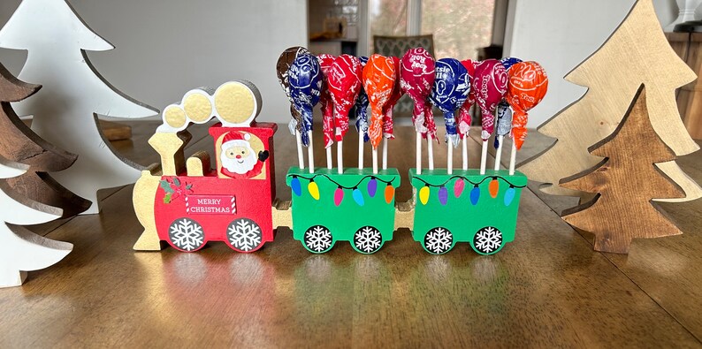 Christmas Lollipop Train, Lollipop Holder, Sucker Holder, Christmas ...