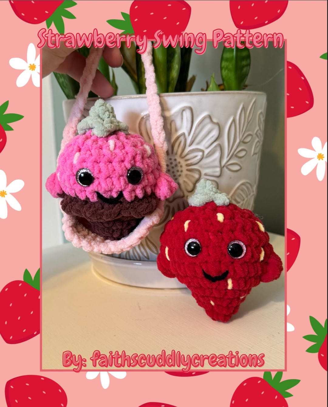 Strawberry Swing Pattern | Fruit Swing | Car Charm - Etsy