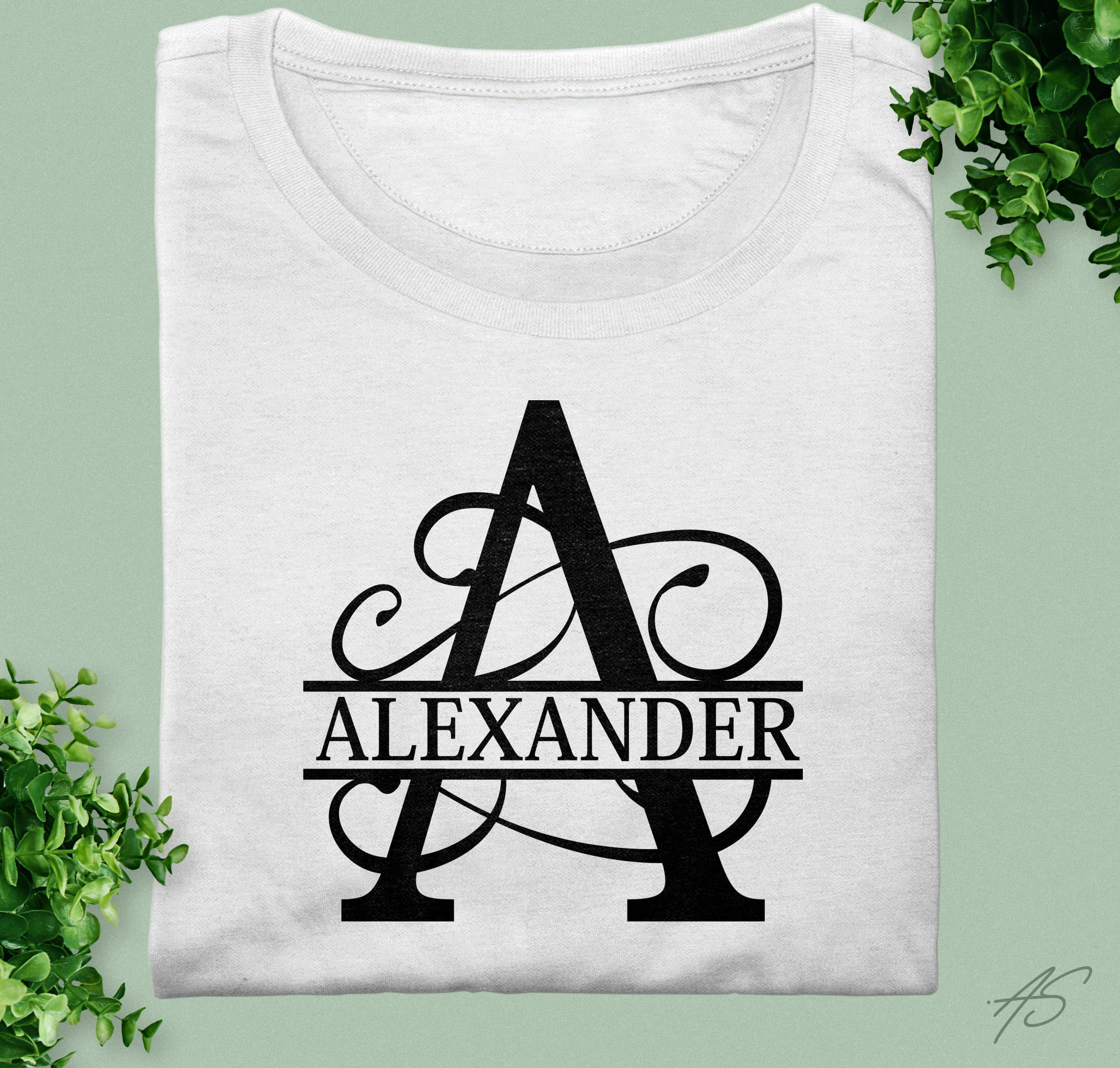 Split Monogram SVG DXF PNG 26 Cut Files Split Monogram - Etsy