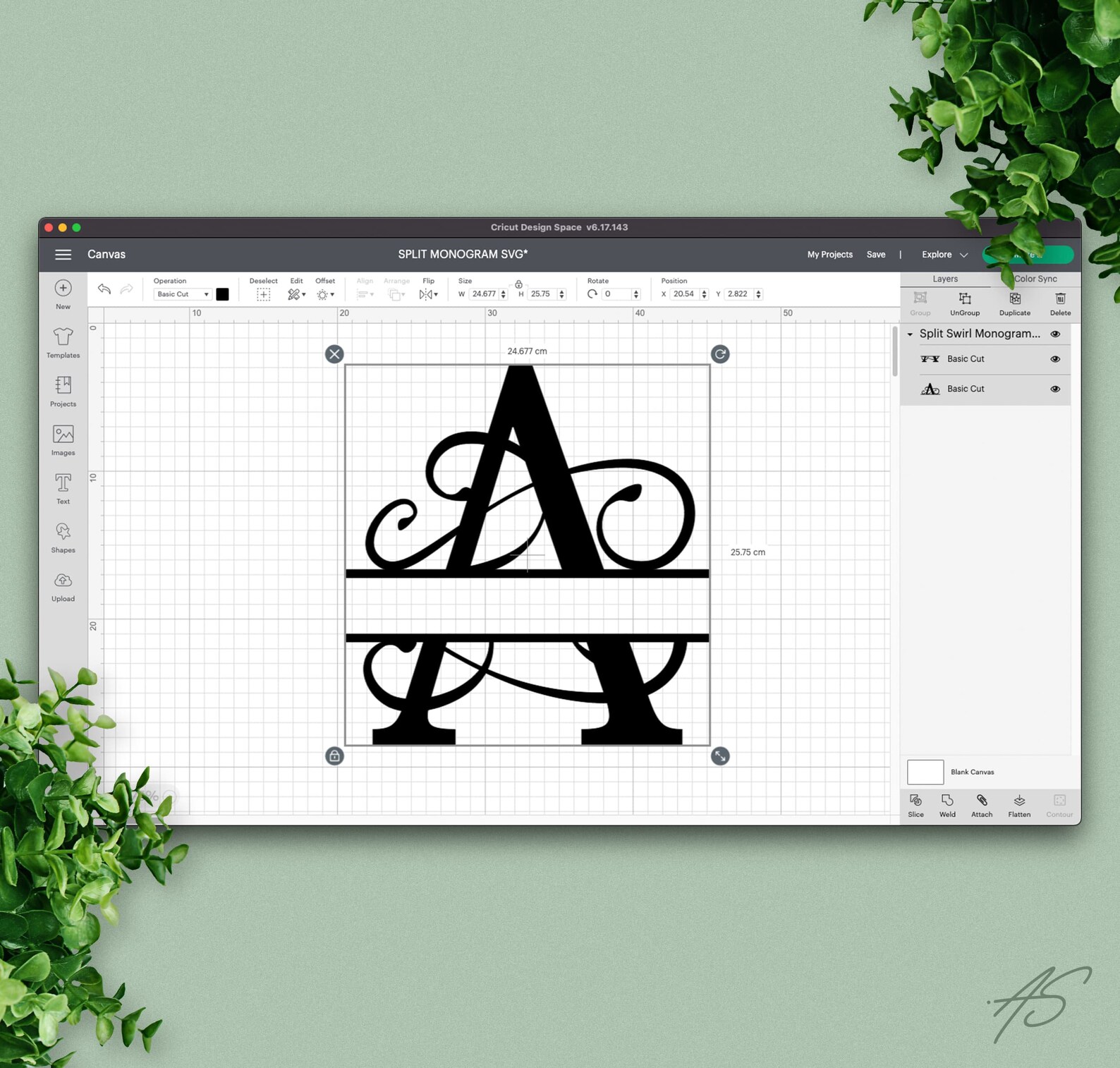 Split Monogram SVG DXF PNG 26 Cut Files Split Monogram - Etsy
