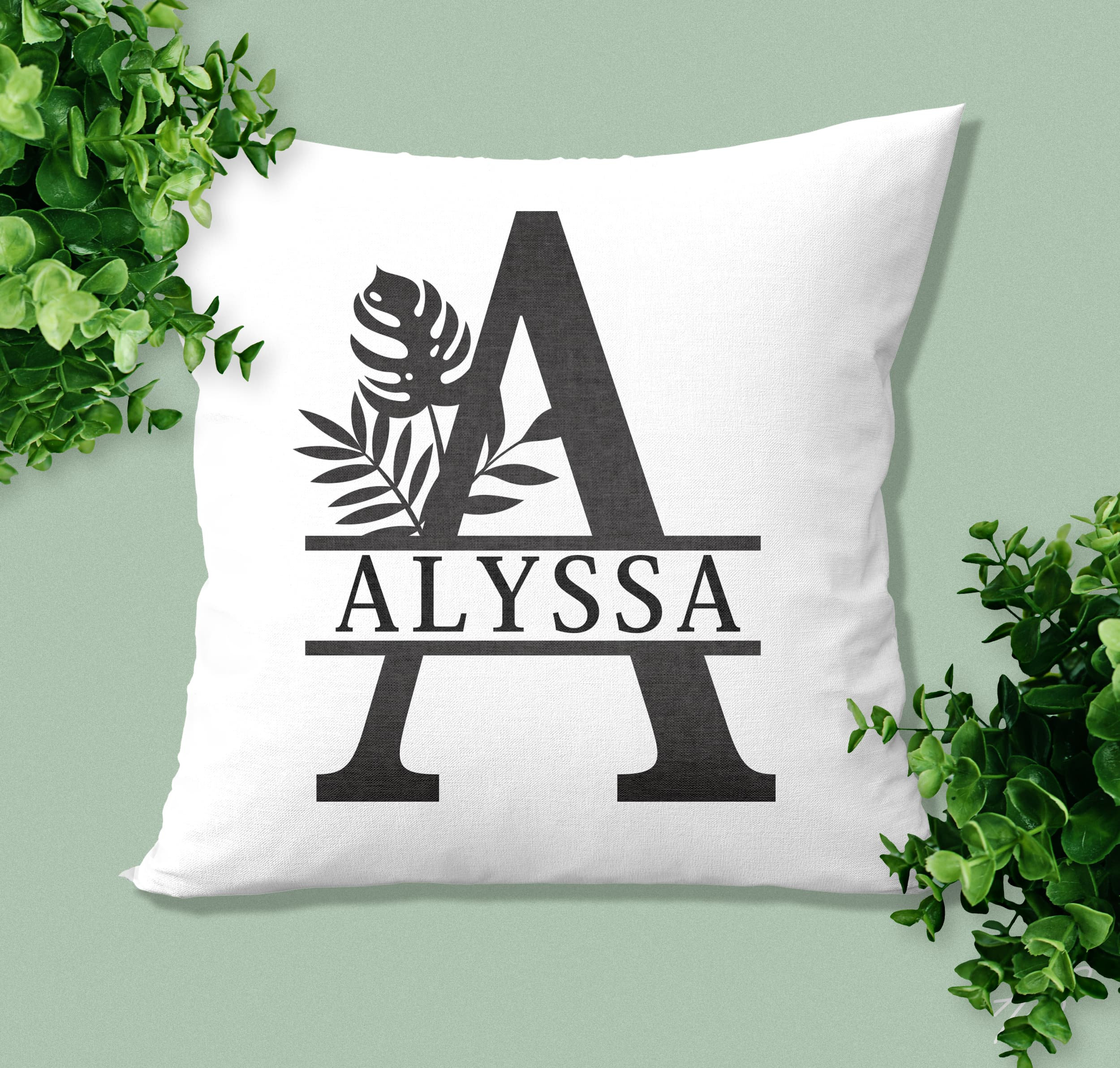 Tropical Split Monogram Svg Svg Files for Cricut Split - Etsy