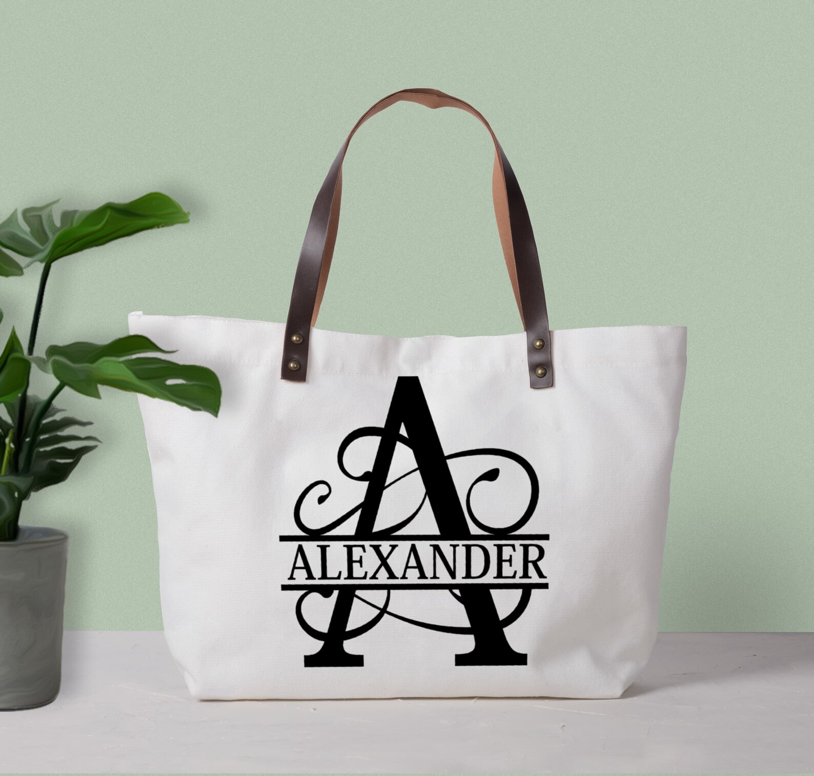 Split Monogram SVG DXF PNG 26 Cut Files Split Monogram - Etsy