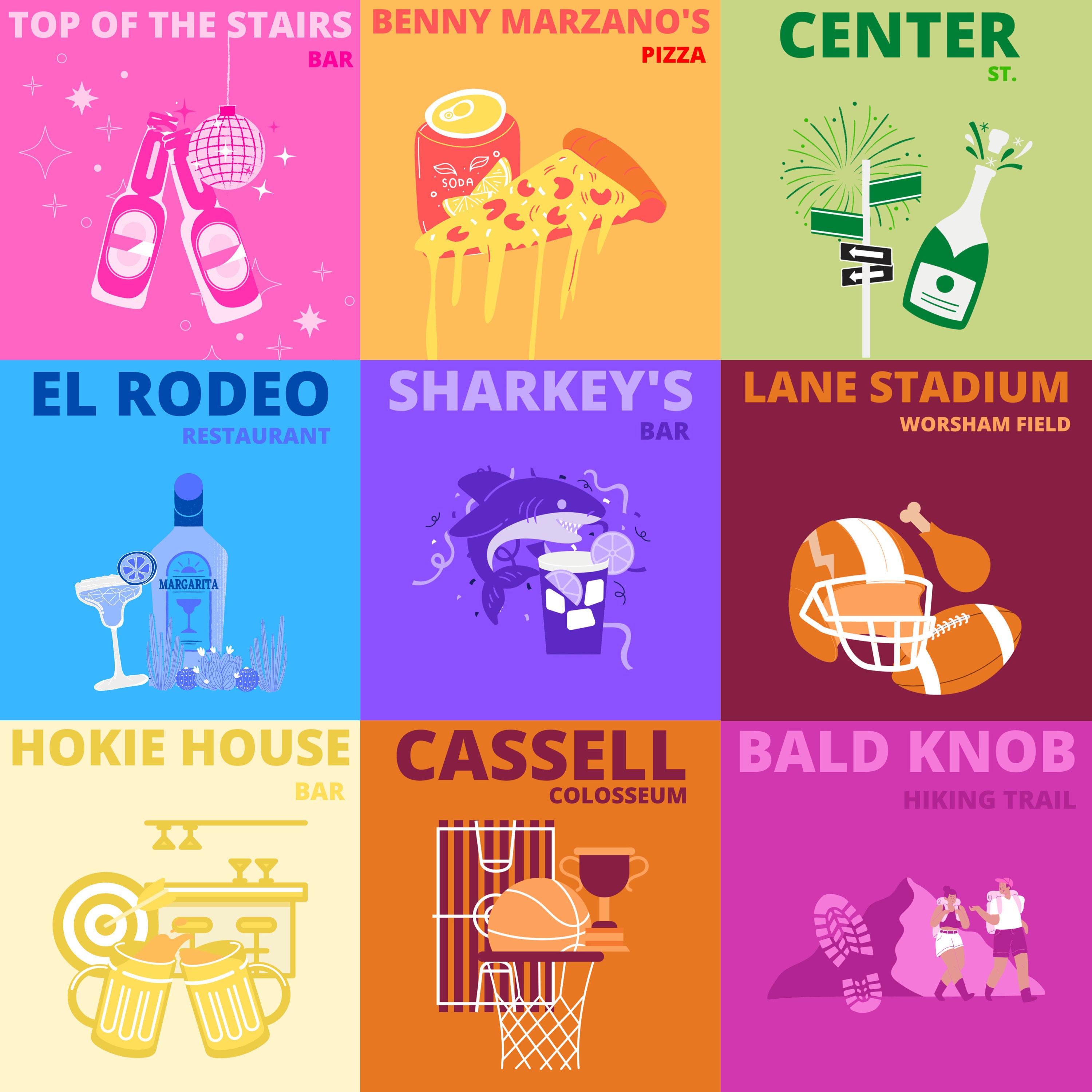 Virginia Tech Poster Pack-1 - Etsy