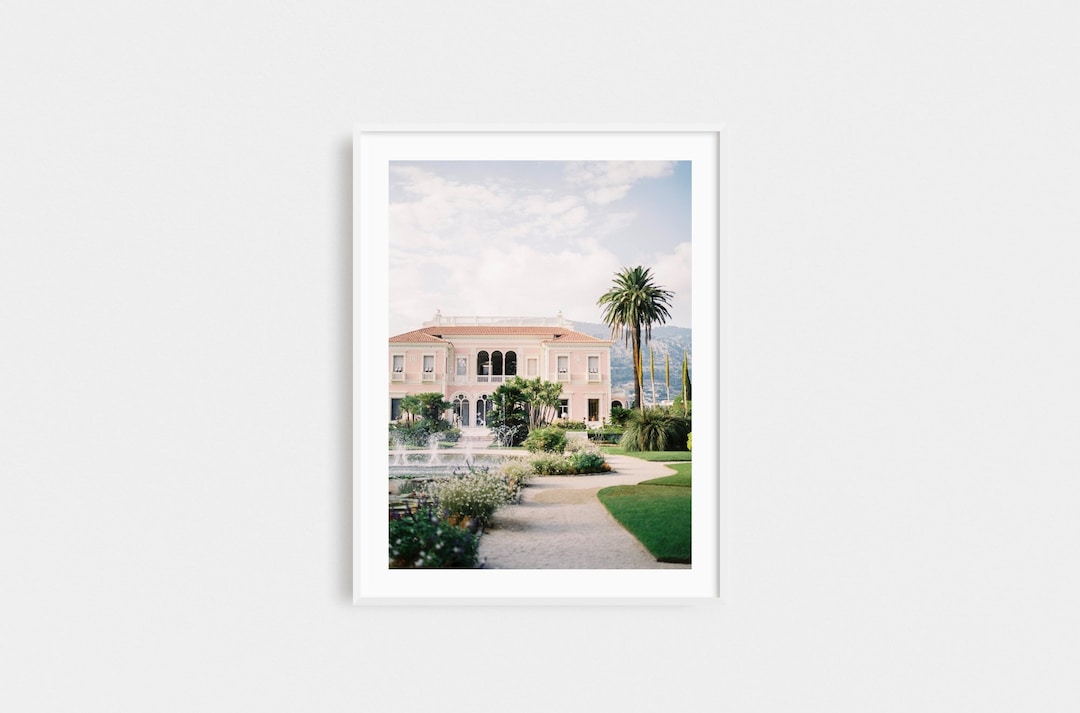 French Riviera Photography | Pink Villa in Saint-jean-cap-ferrat Art ...