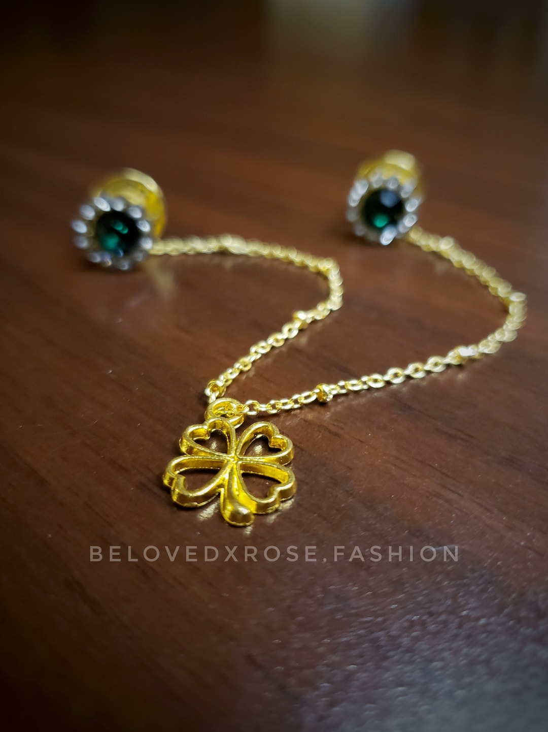 Gold Four Leaf Clover Collar/lapel Pin - Etsy