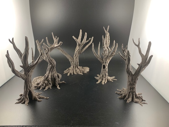Dnd Miniature Tree Terrain Set D&D Pathfinder Tree | Etsy
