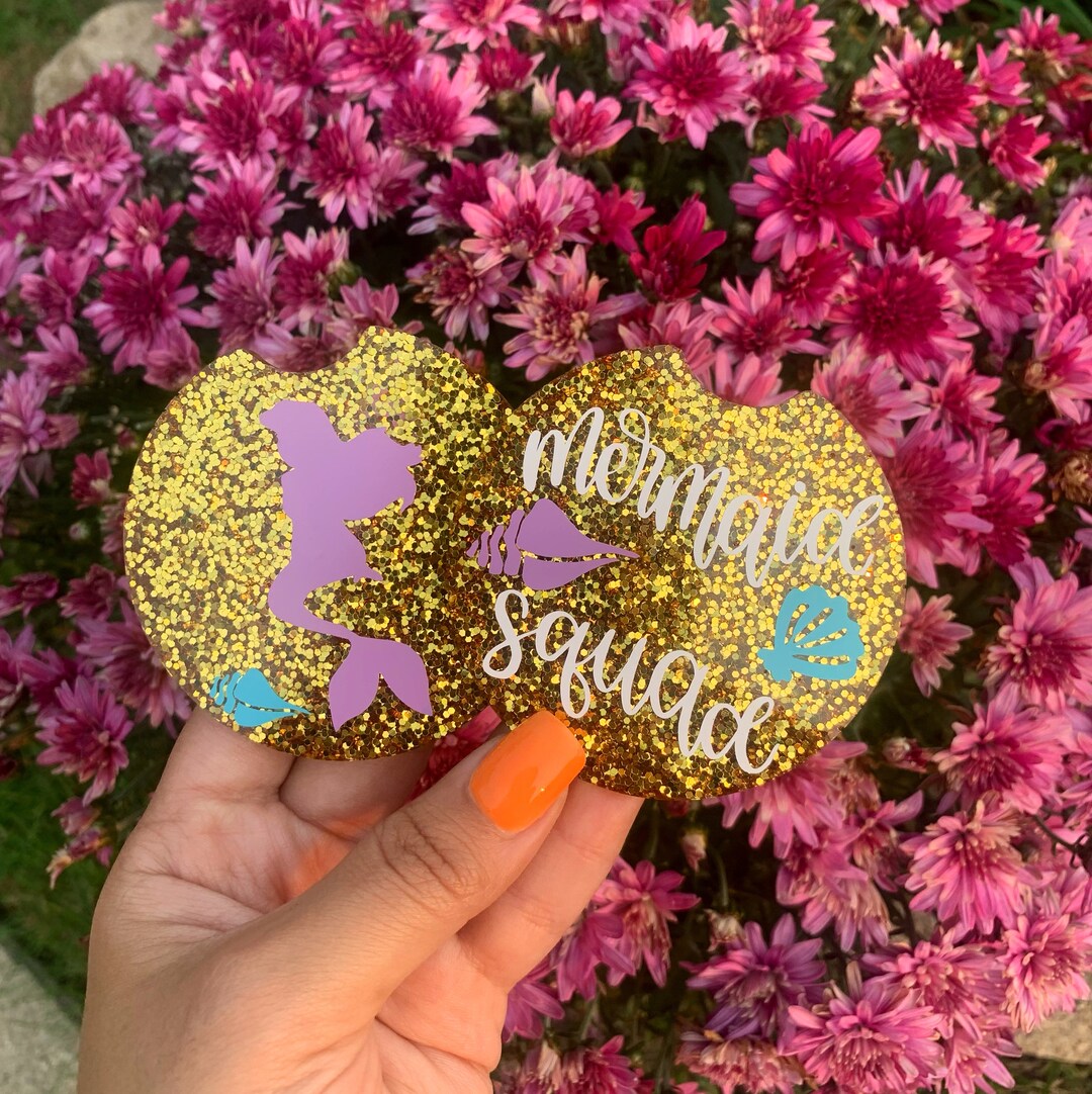 Disney Inspired Princess Little Mermaid Car Coaster Set - Etsy