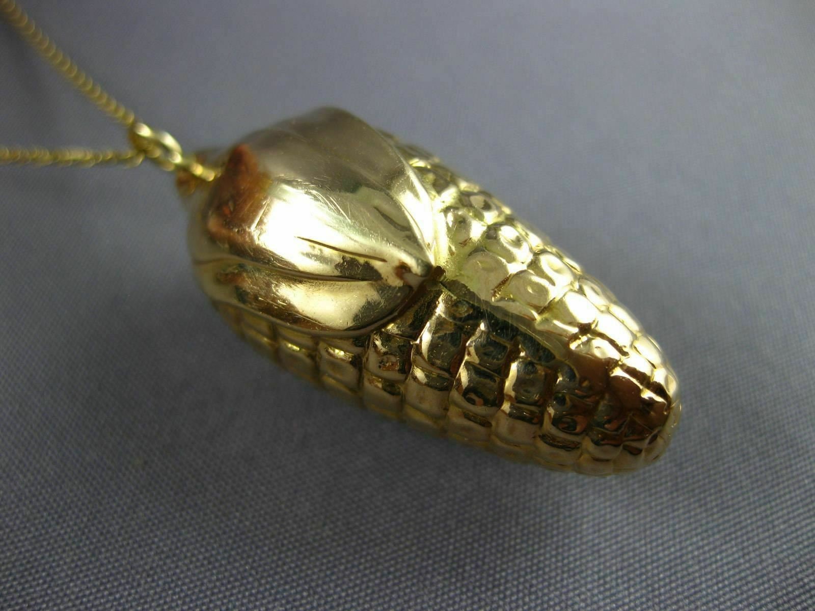 Antique Large 14K Yellow Gold Classic Corn Stalk Husk Pendant - Etsy